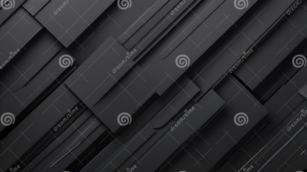 Abstract Dark Grey Geometric Background with Rectangular Surfaces Stock ...