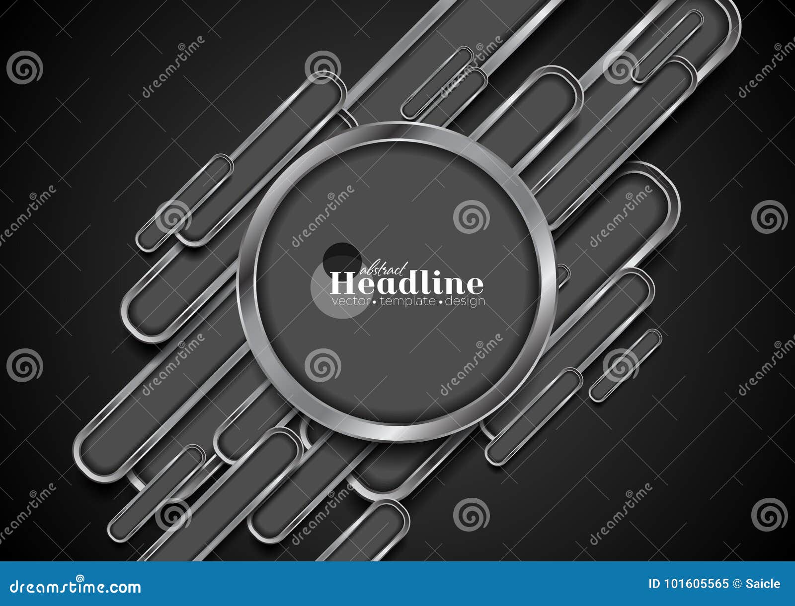 Abstract Dark Grey Tech Metal Background Stock Vector - Illustration of ...