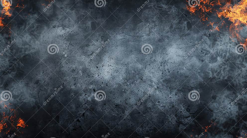 Abstract Dark Grunge Texture with Flames Stock Illustration ...