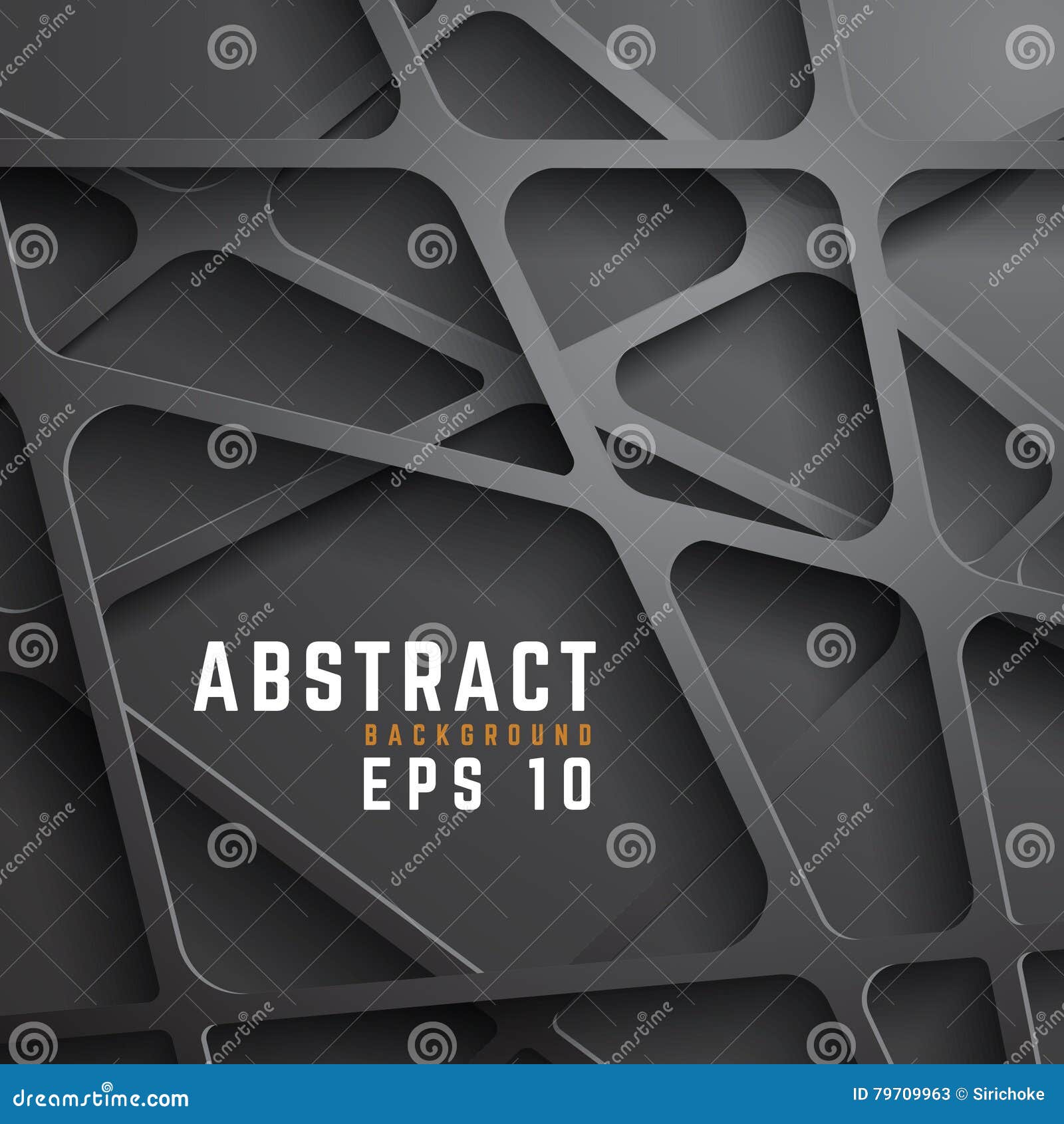 Dark Metal Background With Indented Figures Cartoon Vector ...