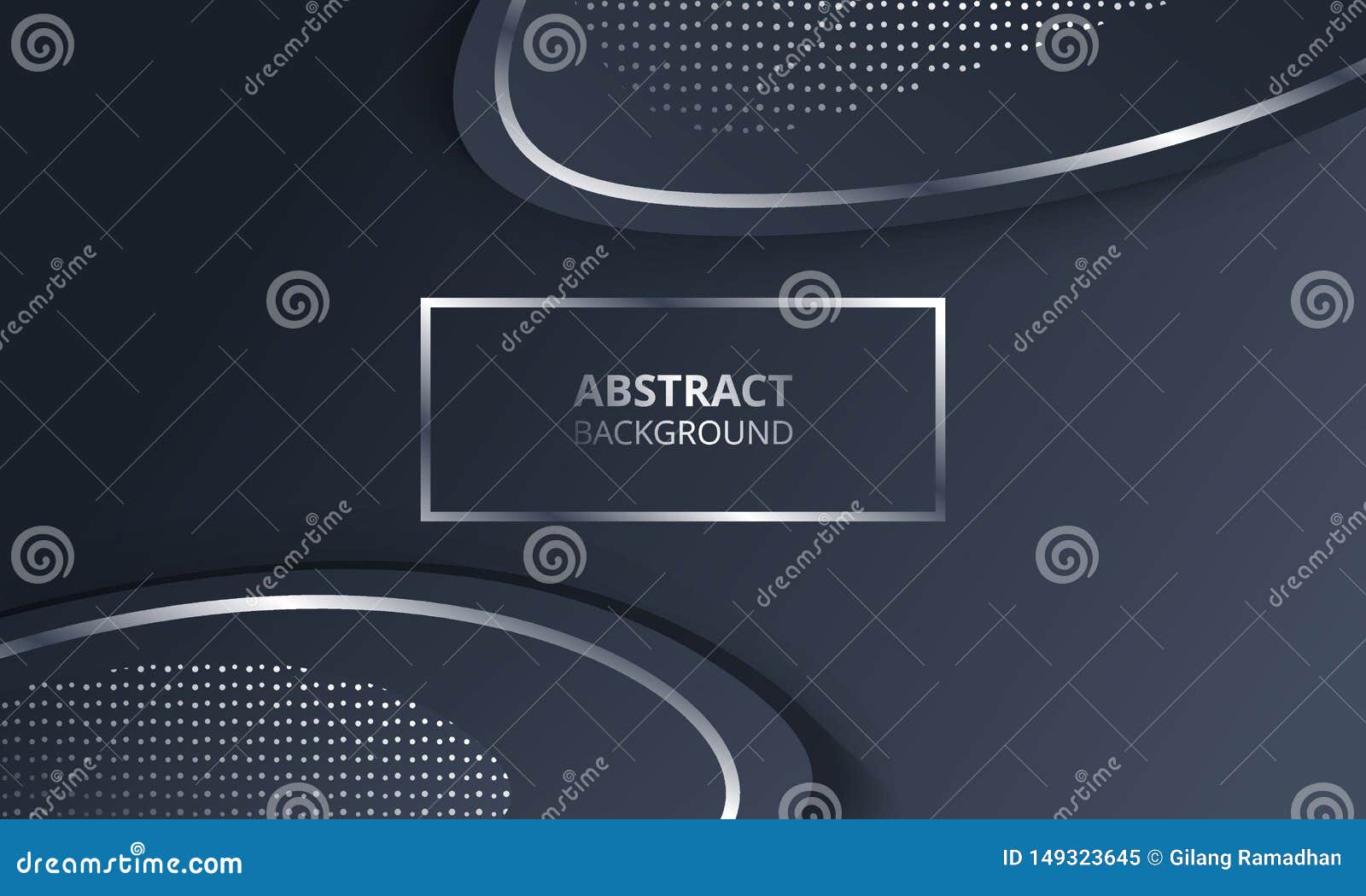 Abstract Dark Metallic Silver Frame Tech Elegant Design Background ...