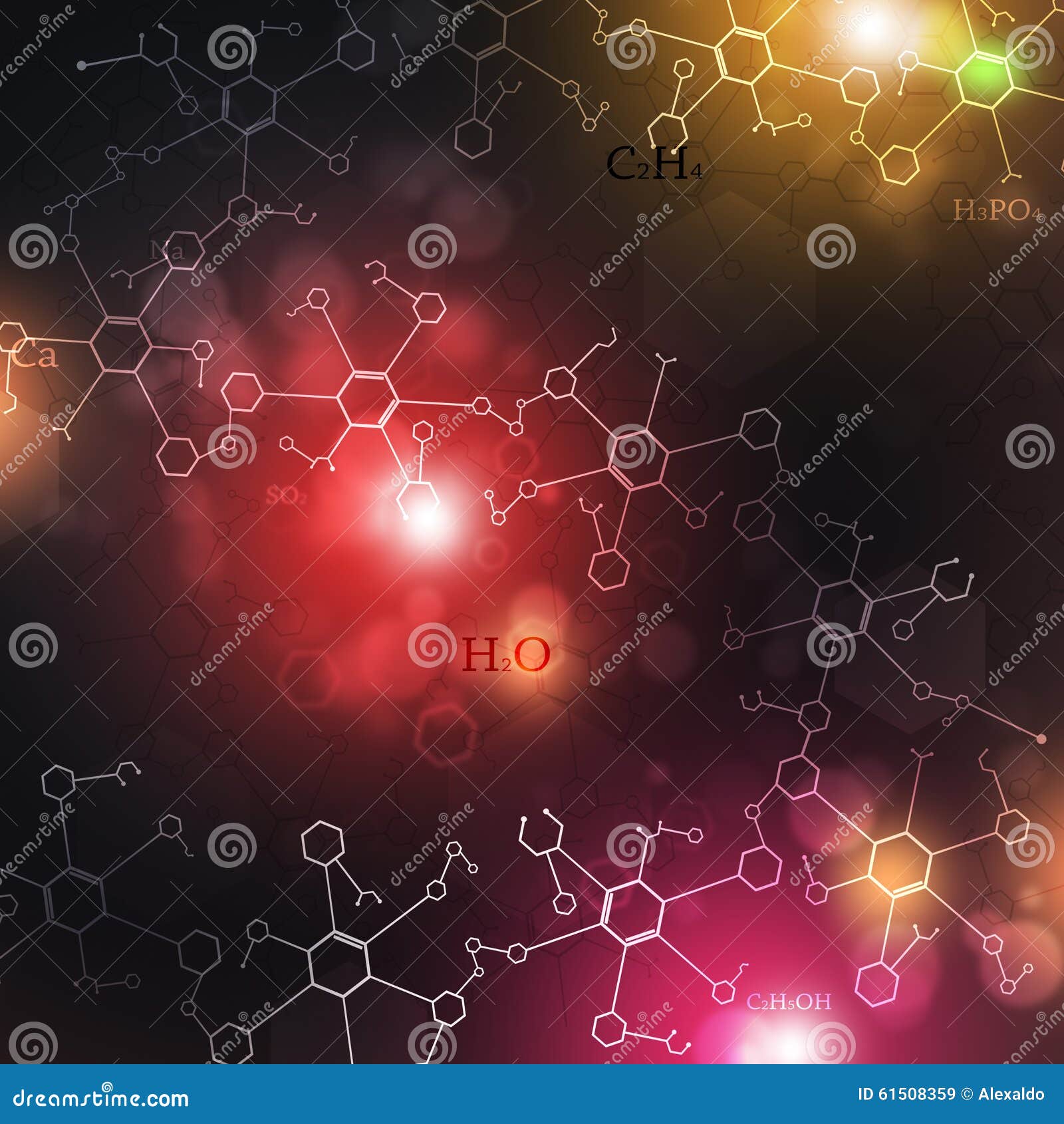 Abstract Dark Multicolor Science Background Stock Illustration ...