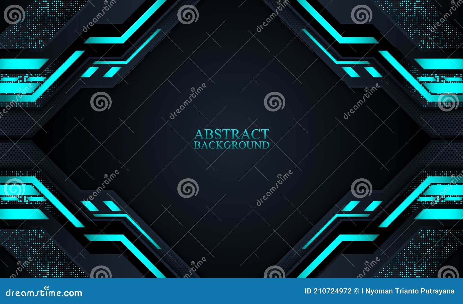 Abstract Dark Navy Technology Background with Blue Neon Light Stock ...