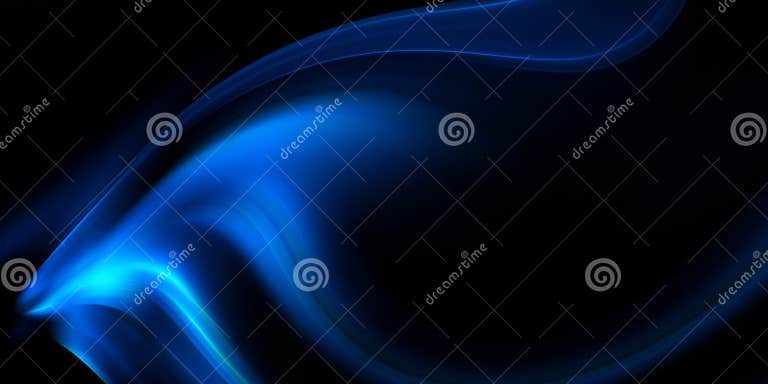 Abstract Dark Neon Blue Liquid Waves Stock Illustration - Illustration ...