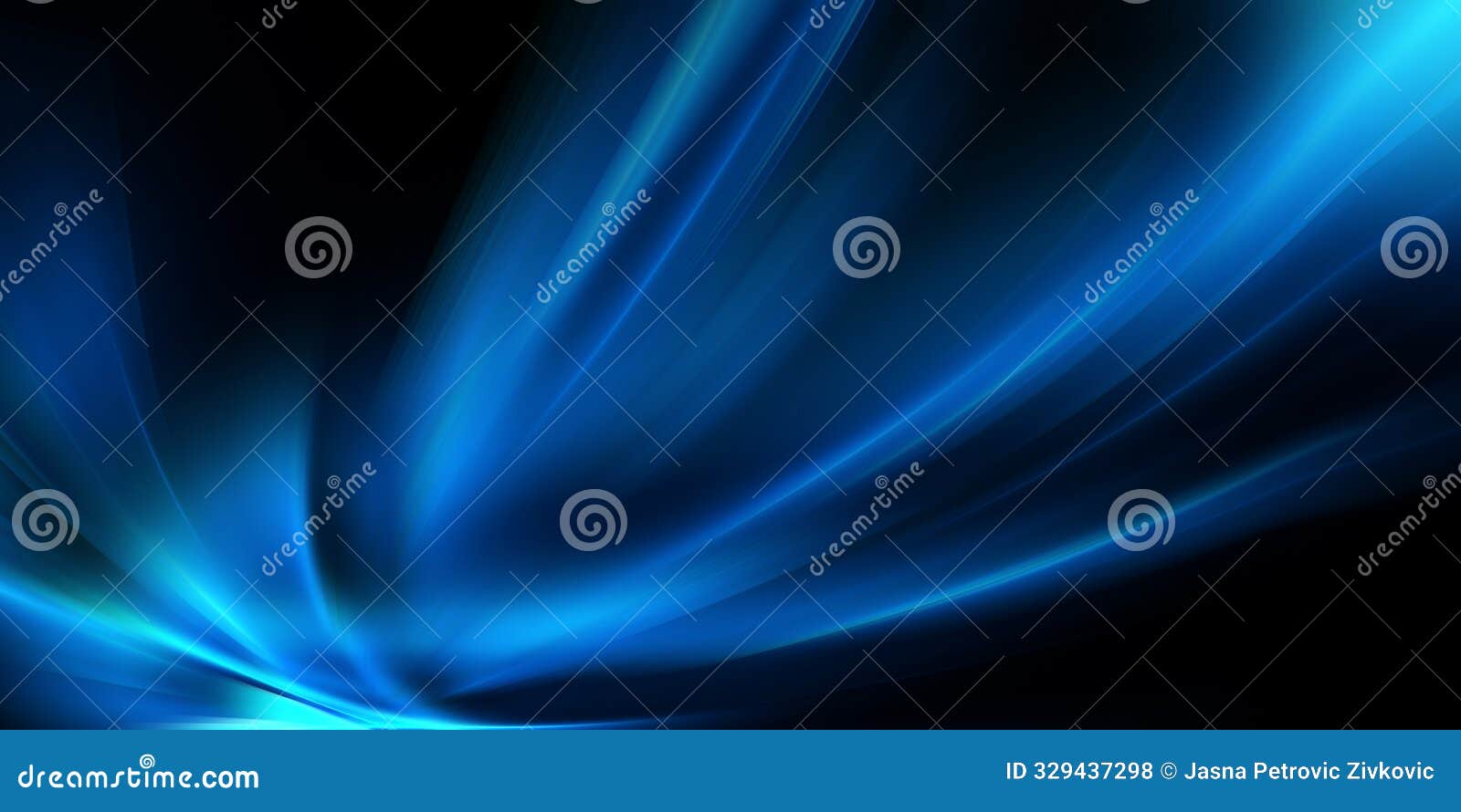 Abstract Dark Neon Blue Liquid Waves Stock Illustration - Illustration ...