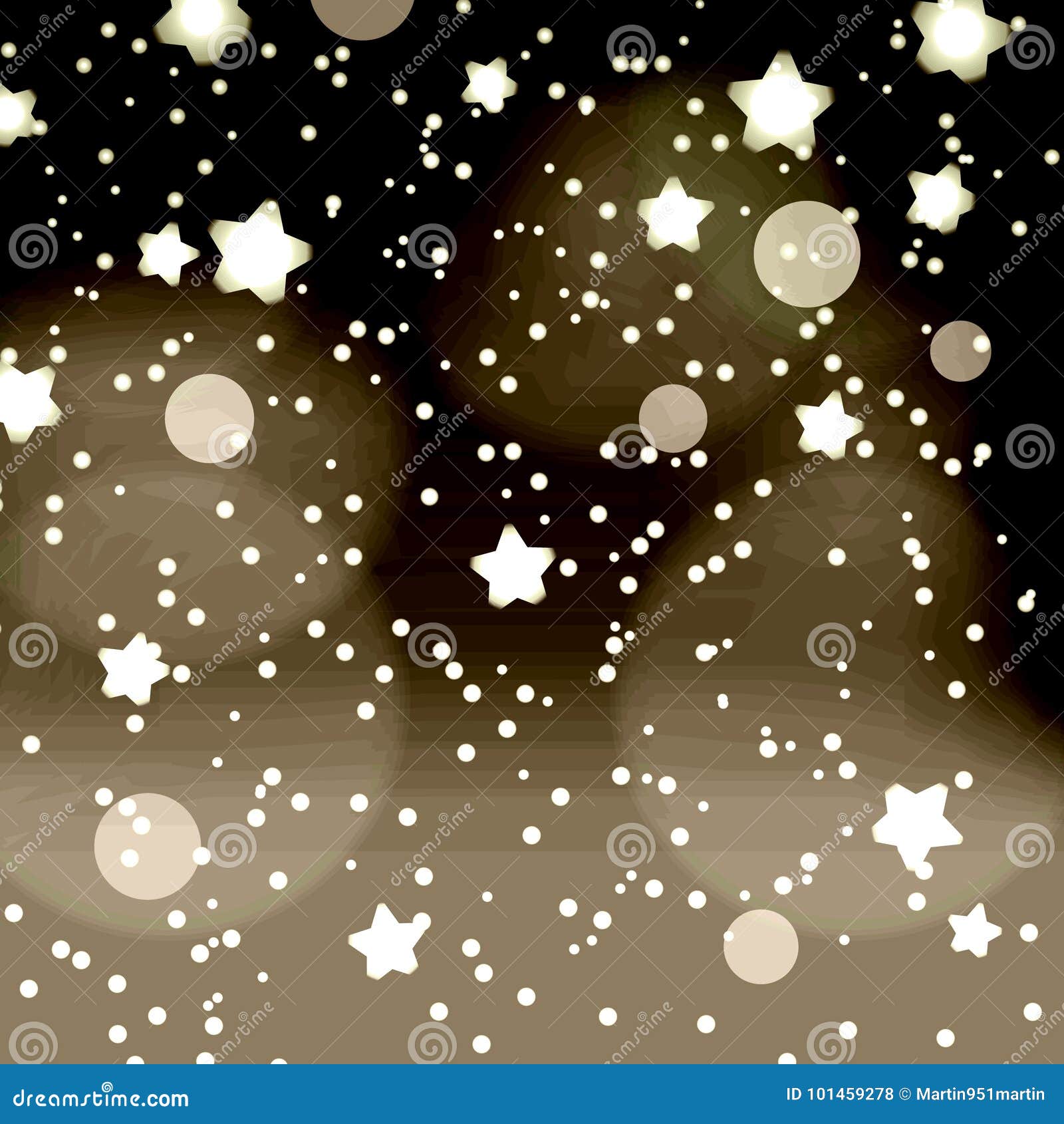 Abstract Dark Night Dots and Stars Retro Bokeh Background Eps10 Stock ...