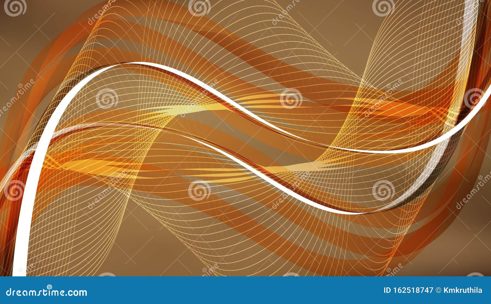 Abstract Dark Orange Curved Lines Background Stock Vector ...