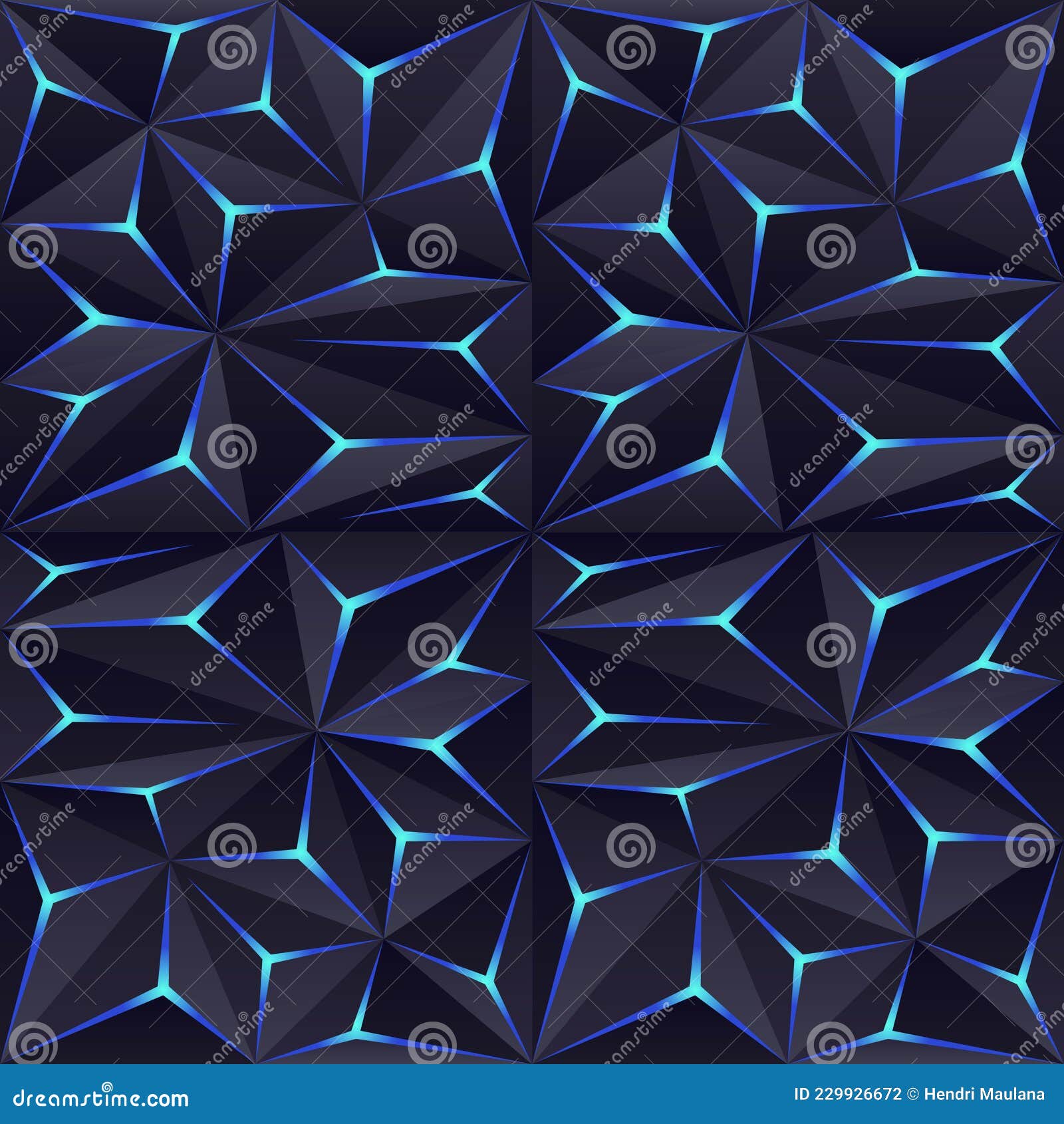 Abstract Dark Polygon Background with Light Effect Stock Vector ...