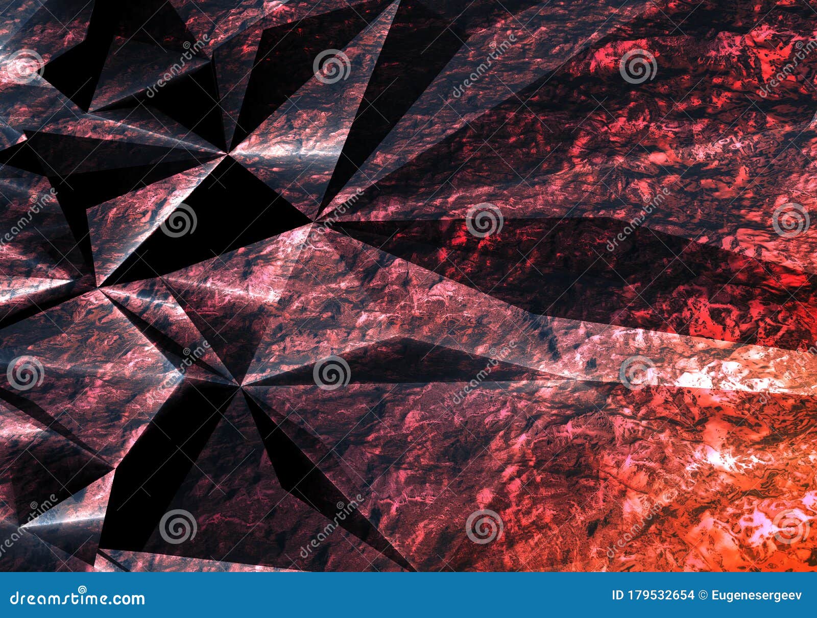 Abstract Dark Polygonal Background with Red Texture Stock Illustration ...