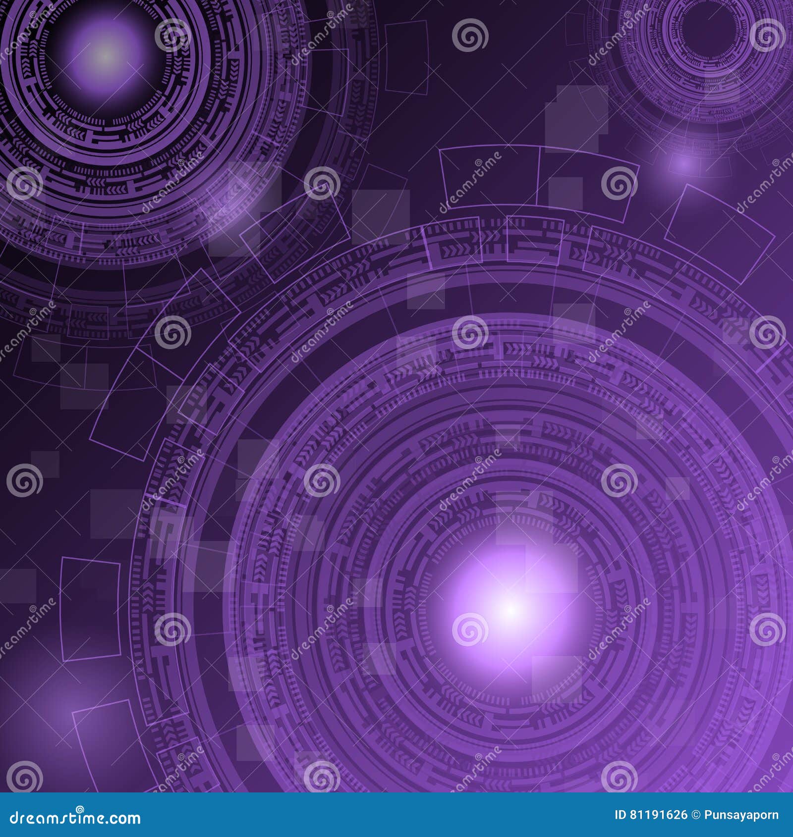 Purple Technology Background Vector Illustration | CartoonDealer.com ...
