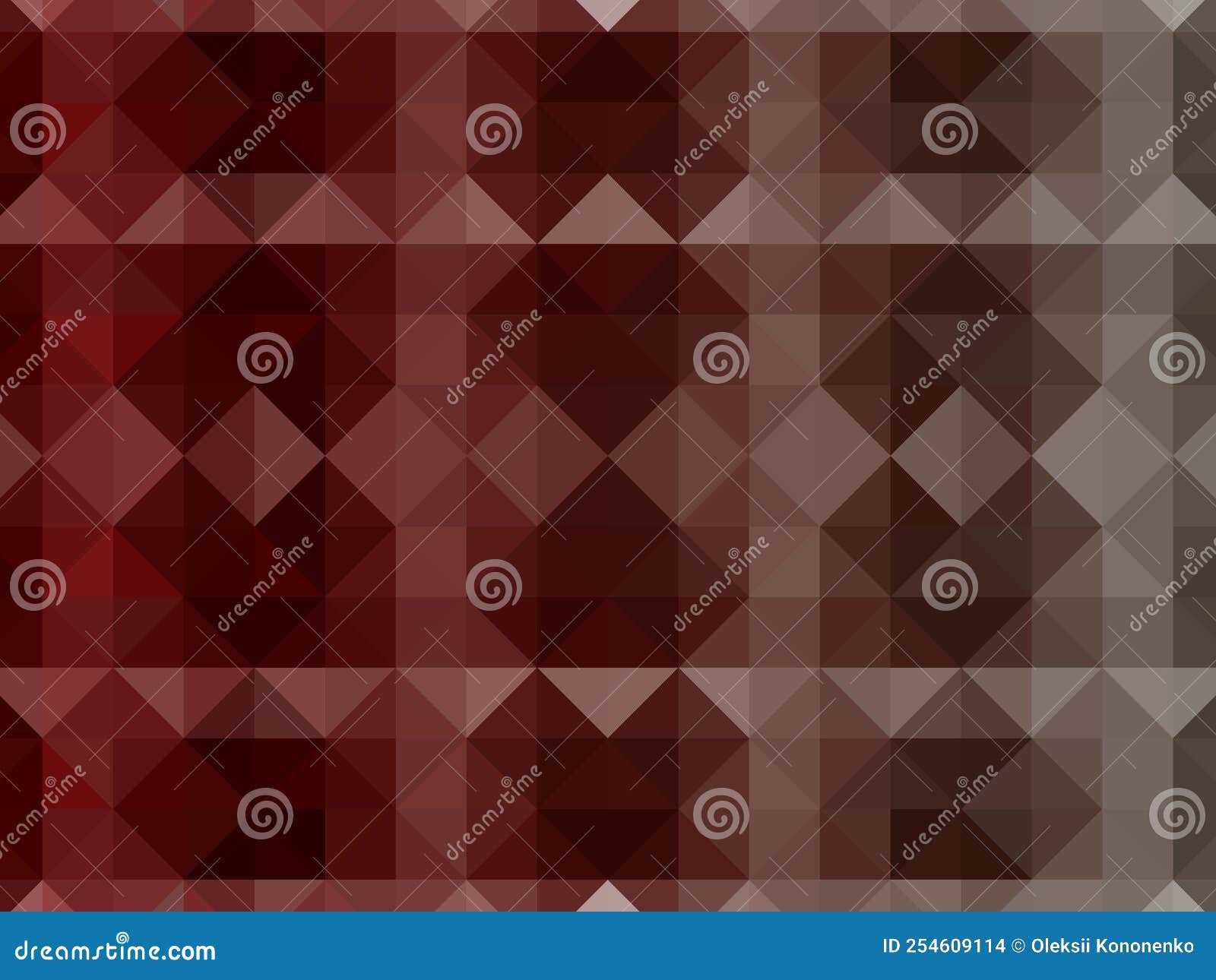 Abstract Dark Red Colored Mosaic Texture Assembled from Small Triangles ...