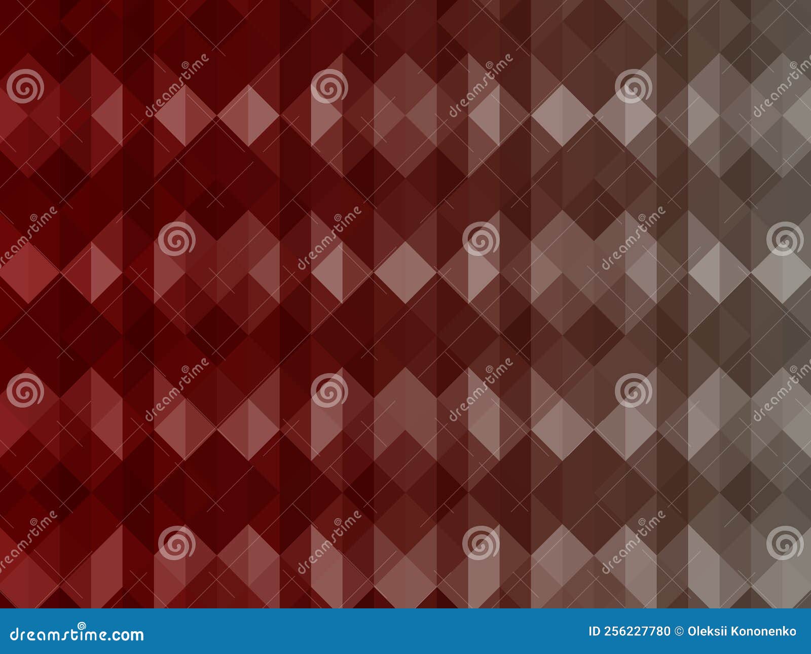 Abstract Dark Red Colored Mosaic Texture Assembled from Small Triangles ...