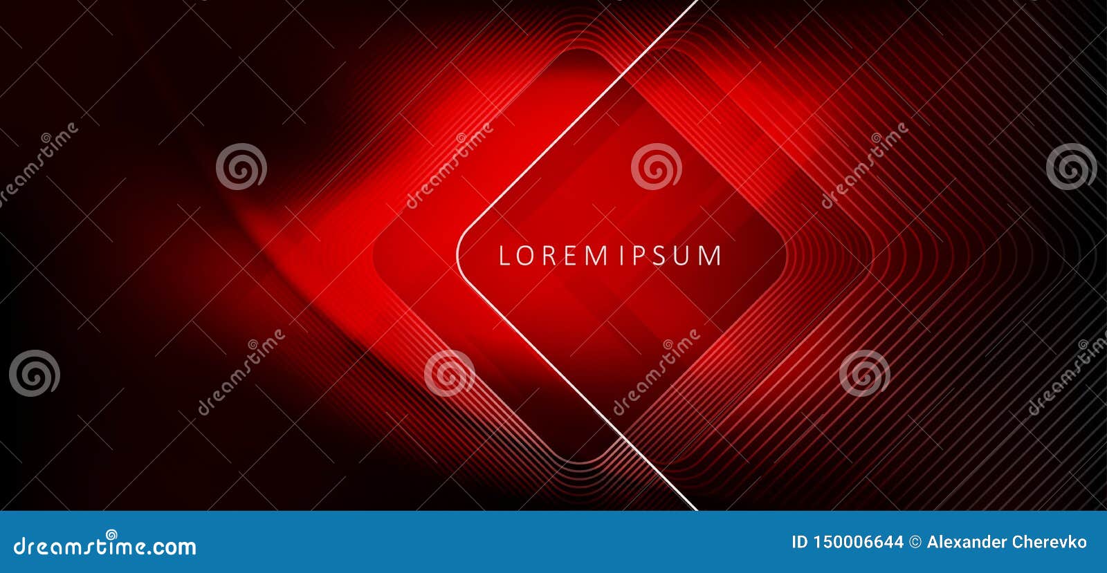 Abstract Dark Red Composition with Square Frame Stock Vector ...