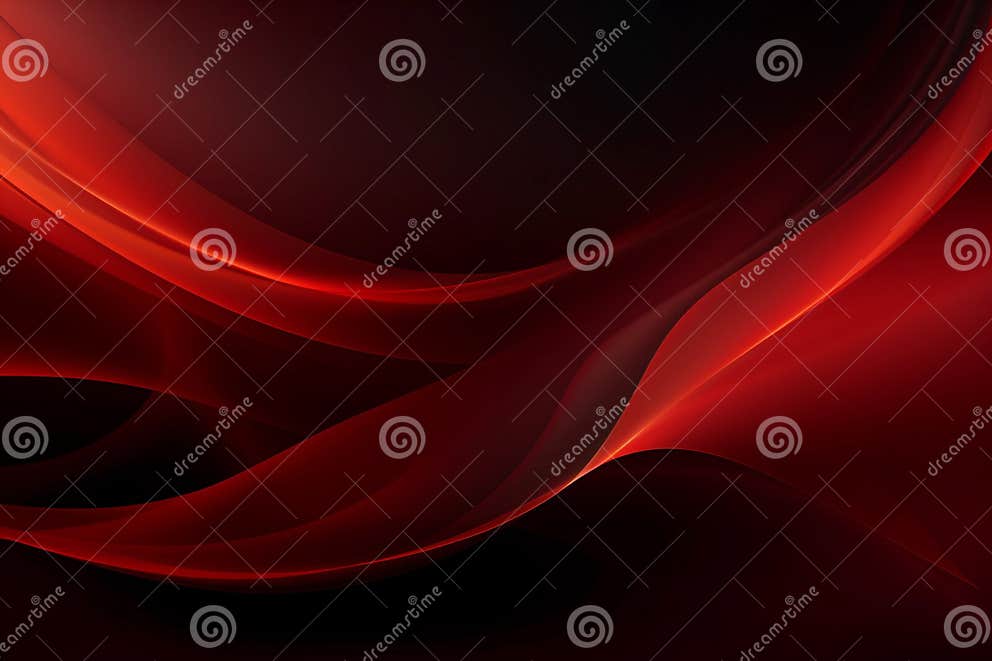Abstract Dark Red Digital Background with Waves Stock Illustration ...