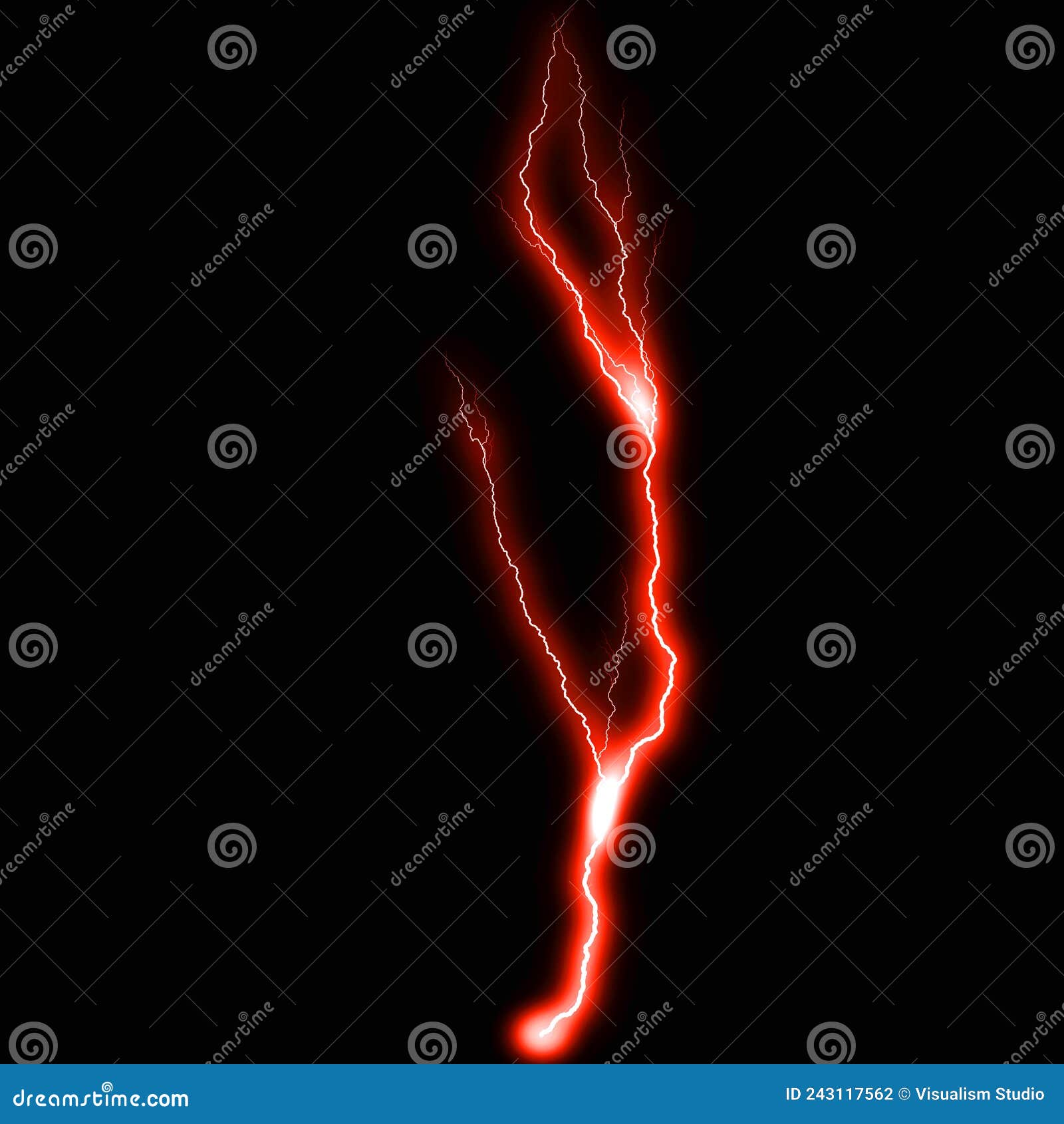 Abstract Dark Red Lighting Natural Thunder Realistic Magic Overlay ...