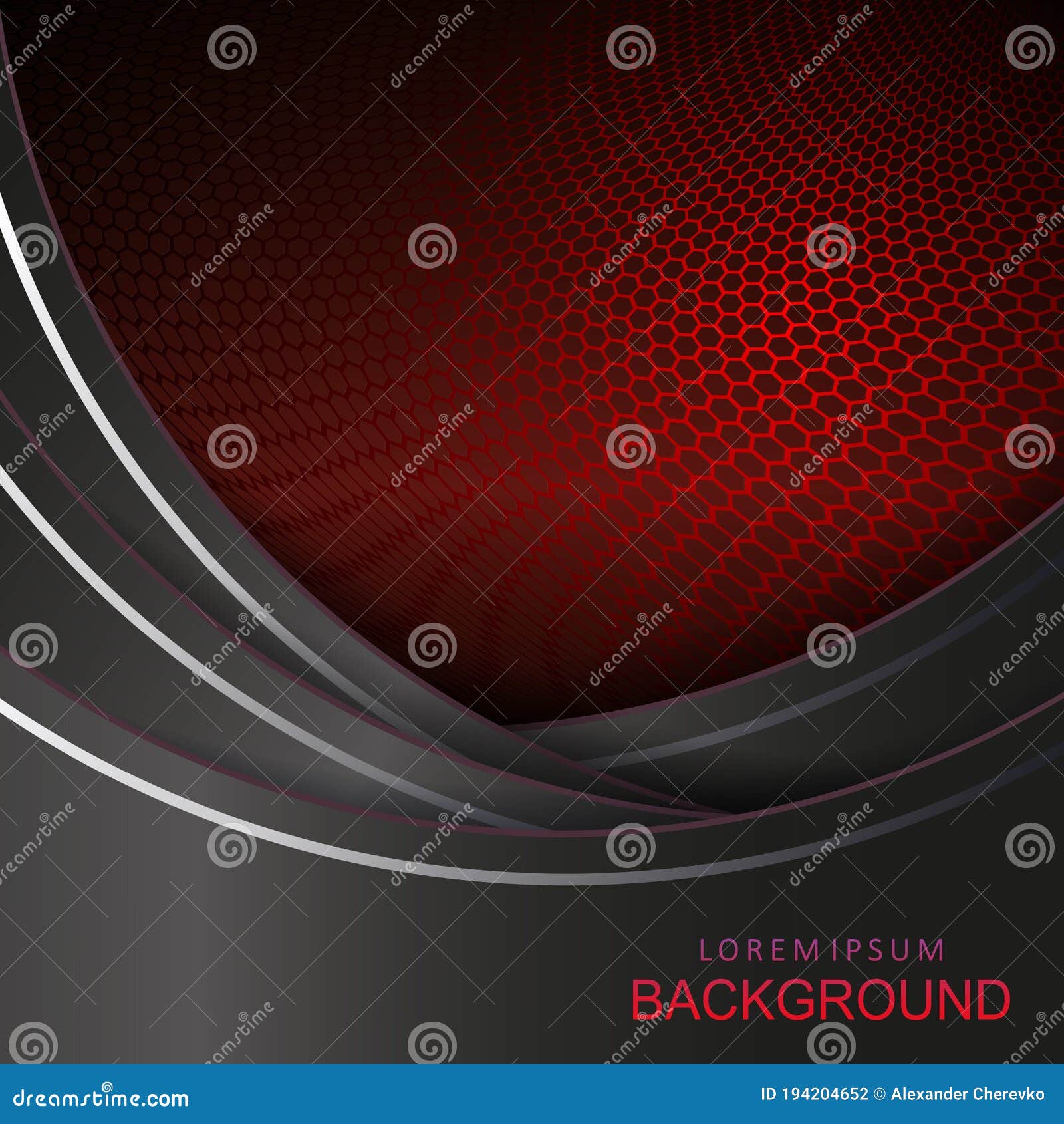 Abstract Dark Red Mesh Design, Curved Curtains with Light Edging Stock ...