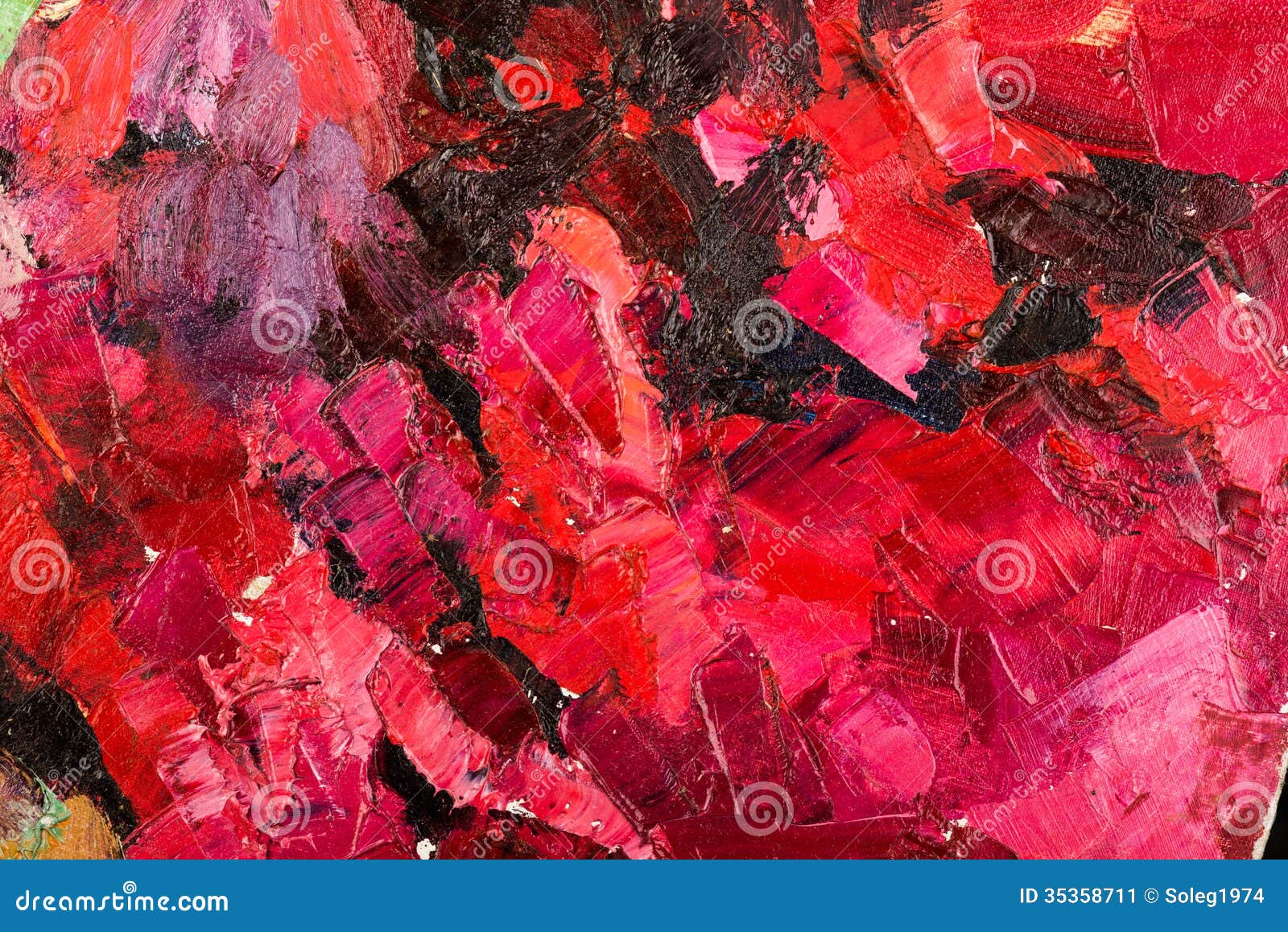 Abstract Dark Red Oil Painting on Canvas. Stock Illustration ...
