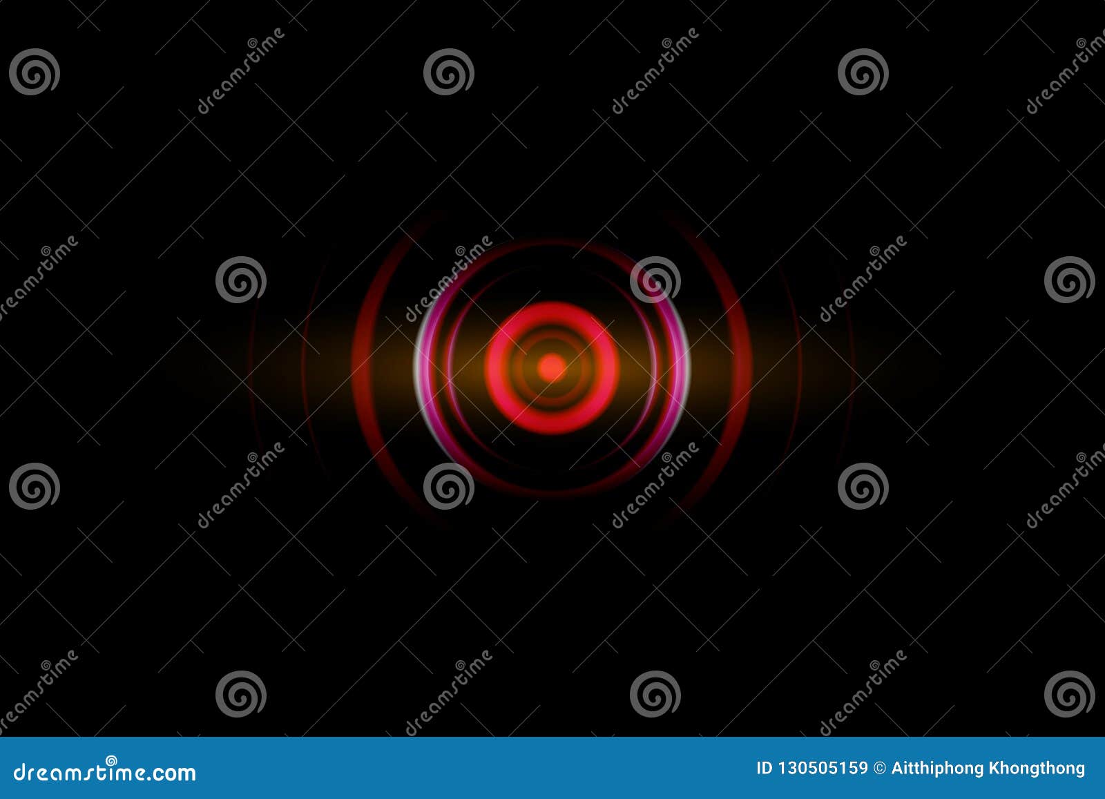 Abstract Dark Red Spiral Effect with Sound Waves Oscillating ...