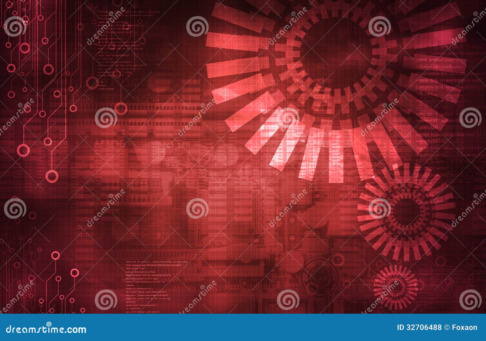 Abstract Dark Red Technical Background Stock Illustration ...
