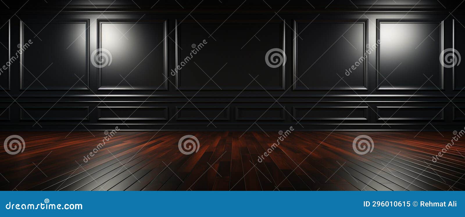 Abstract Dark Room Interior with Wall. Black Studio Background_ Stock ...