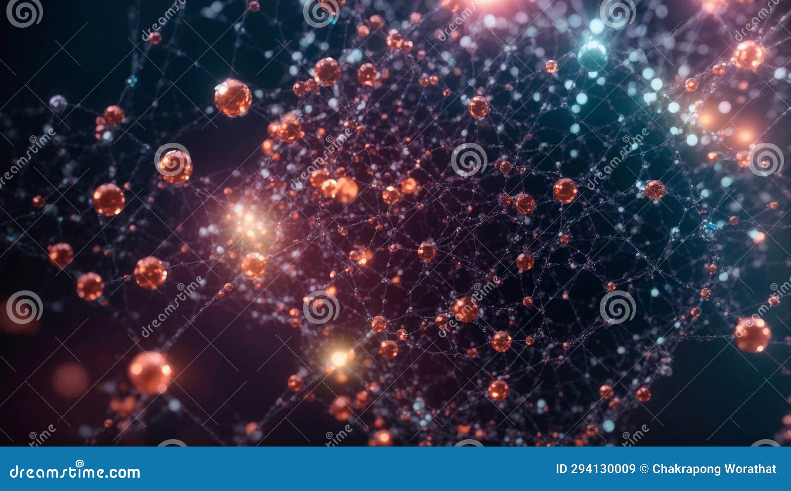 Abstract Dark Scientific Background with Microscope. Generative Ai ...