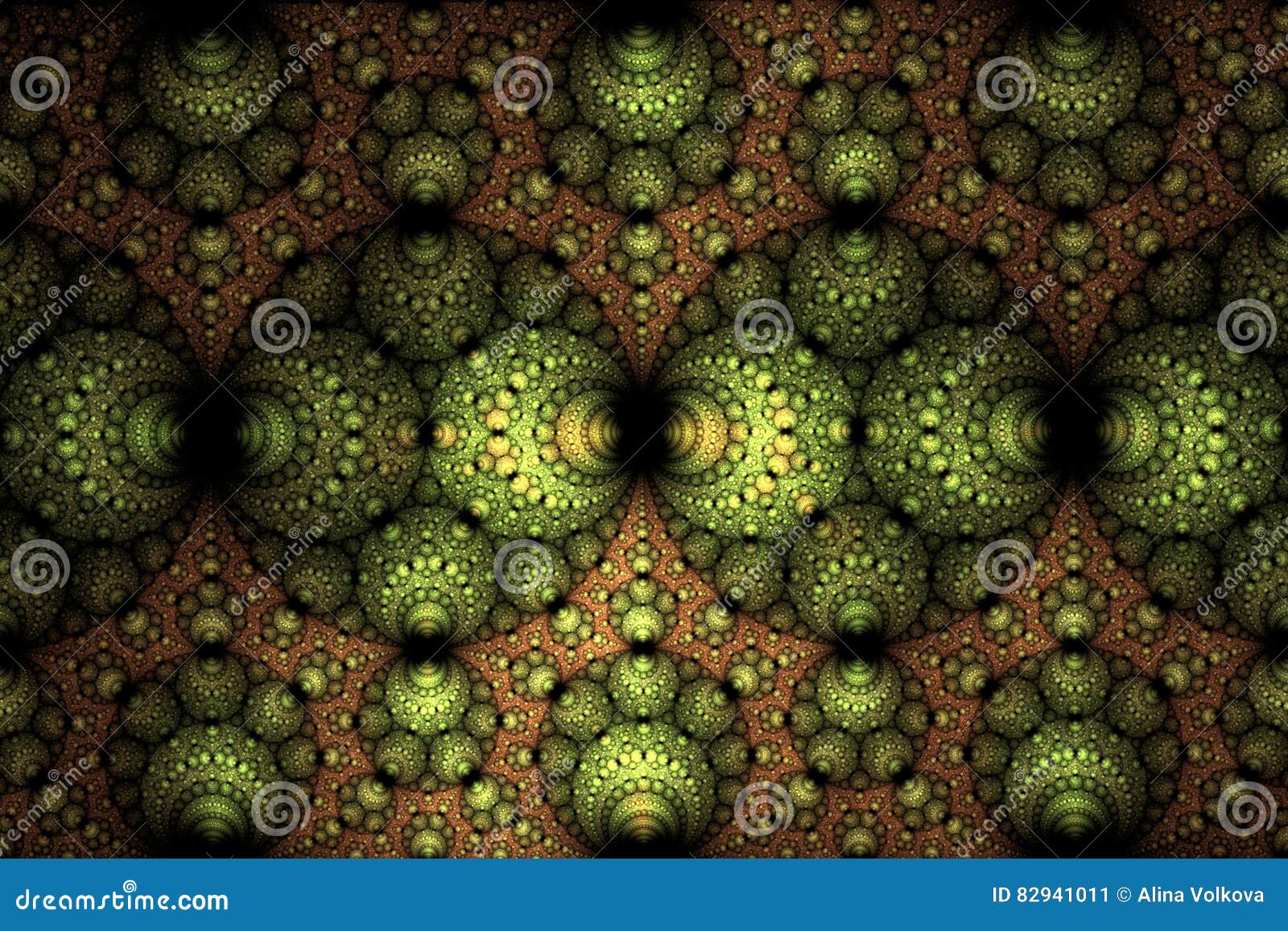 Abstract Dark Spherical Fractal Computer Generated Image Stock ...