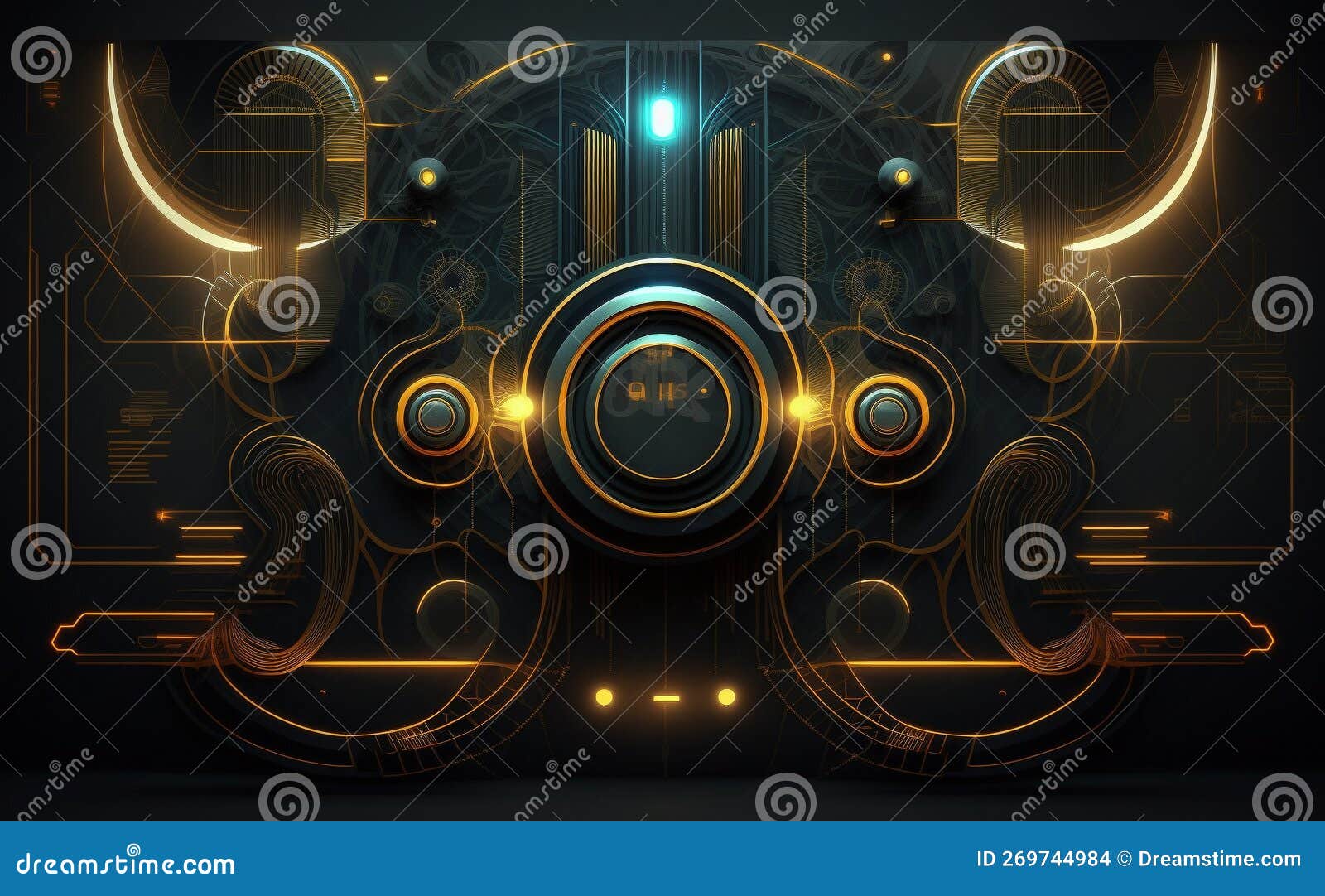 Abstract Dark Technology Background. Cyberspace Concept Stock ...