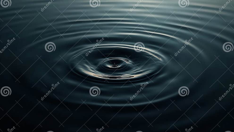 Abstract Dark Water Ripples with Soft Light Reflections Stock ...