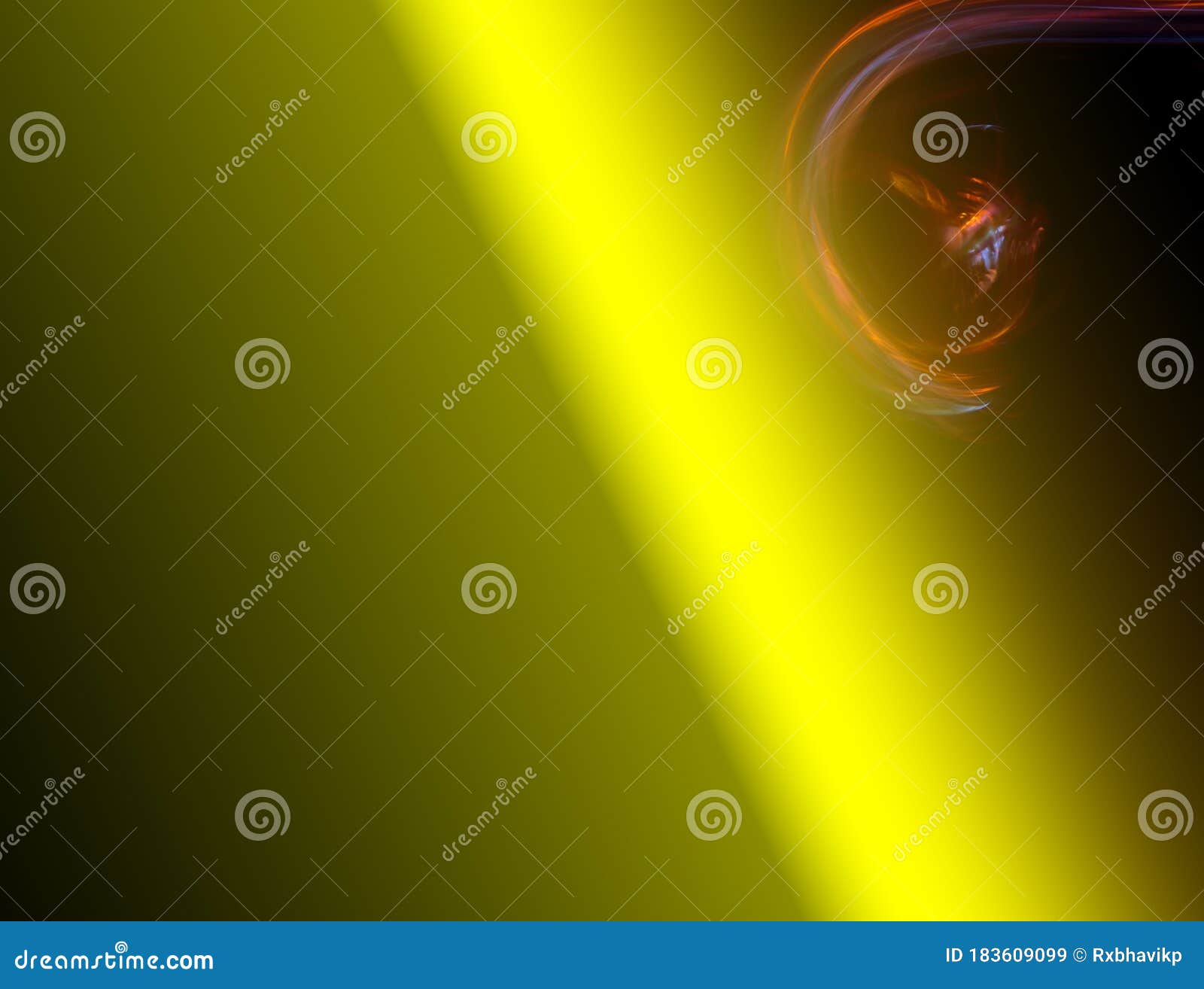 Abstract Dark Yellow Gradient Background with Colorful Flare Light ...