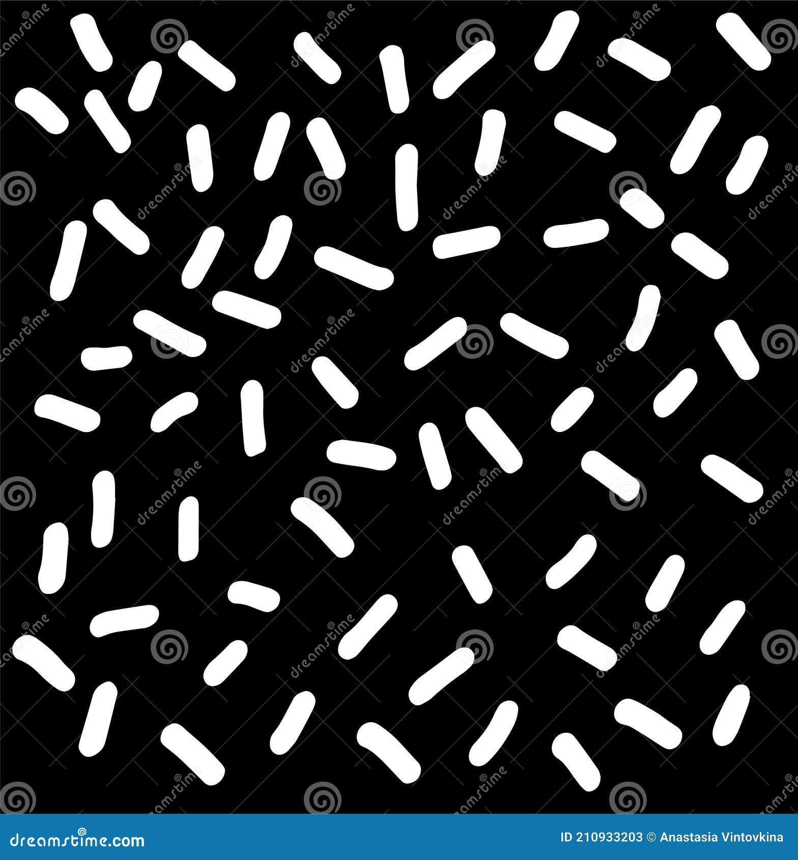 Abstract Dash Vector Pattern, Memphis Style Background with Small Doses ...