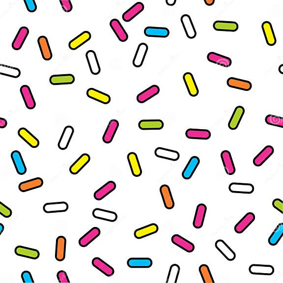 Abstract Dash Pattern Vector, Memphis Style Pattern Vector with Small ...