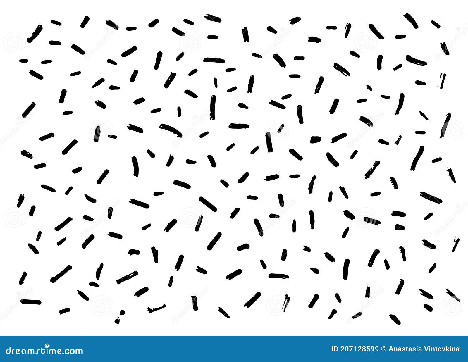 Abstract Dash Vector Pattern, Memphis Style Background with Small ...