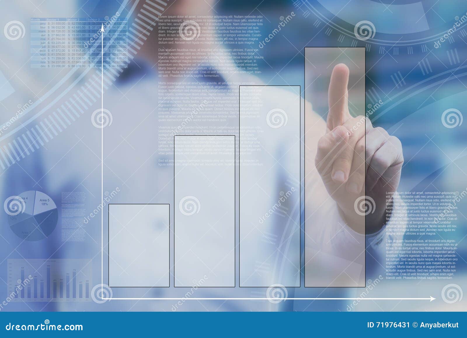 Abstract Dashboard Op Touchscreen Stock Afbeelding - Image of beheer ...