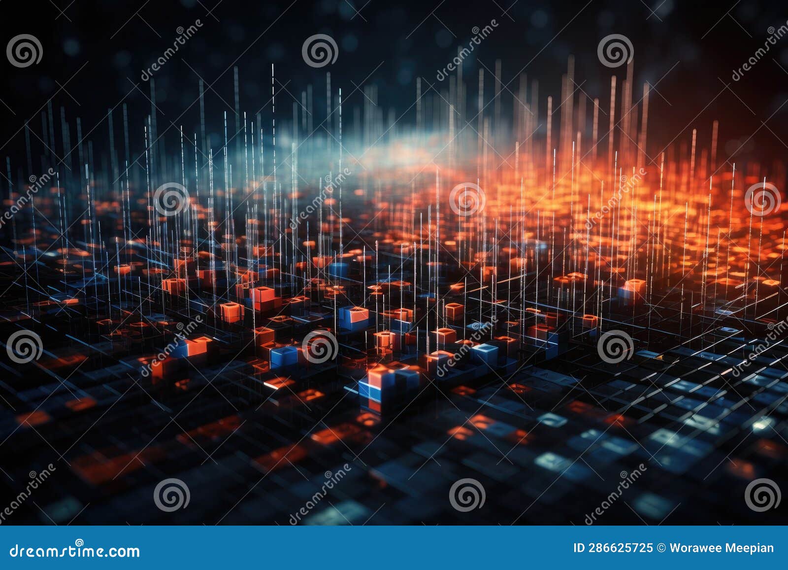 Abstract Data Center Database Data Storage Backup Cyber Security And Futuristic Concept Ai