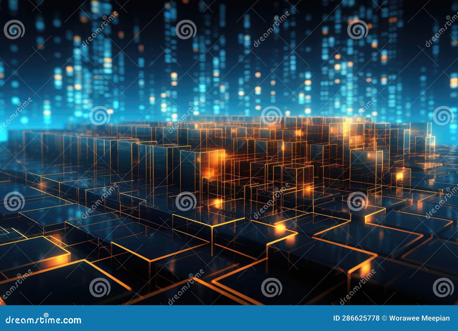 Abstract Data Center Database Data Storage Backup Cyber Security And Futuristic Concept Ai