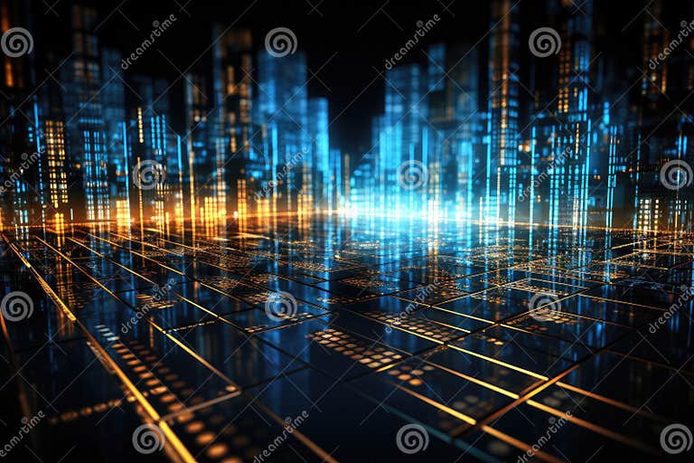 Abstract Data Center Database Data Storage Backup Cyber Security And Futuristic Concept Ai