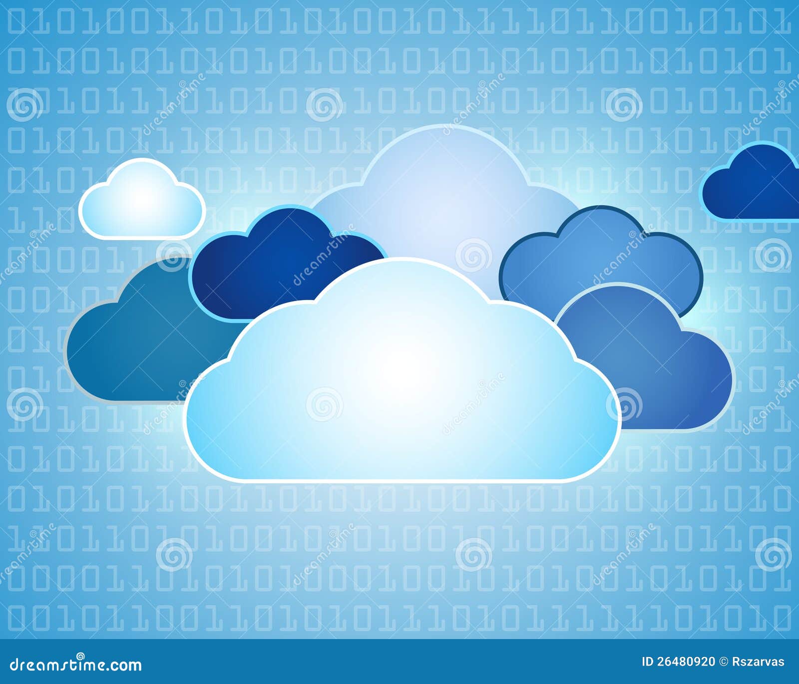 Abstract Data Cloud Illustration Stock Vector - Illustration of ...
