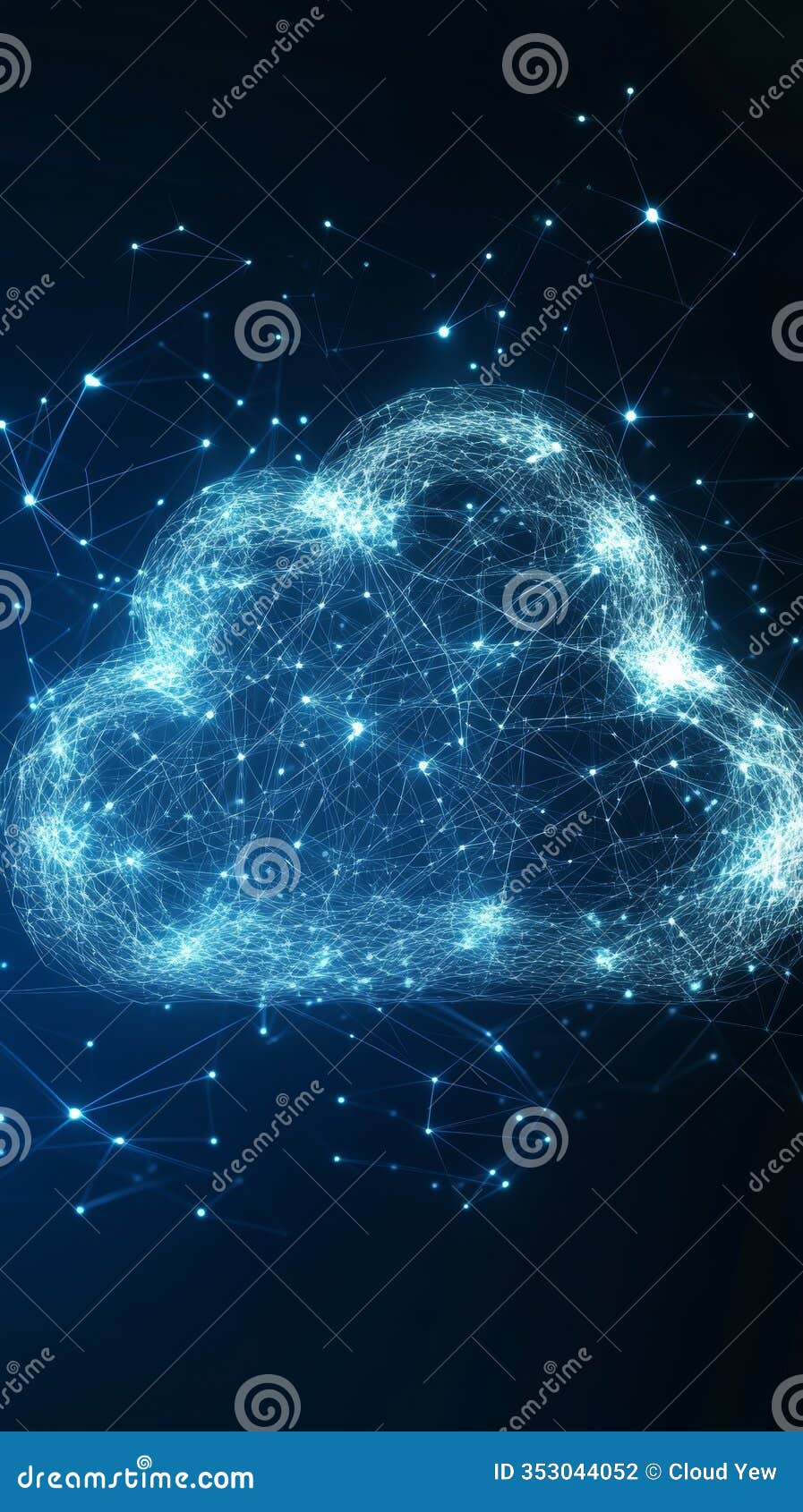 Abstract Data Cloud Network Concept with Connections and Empty Space ...