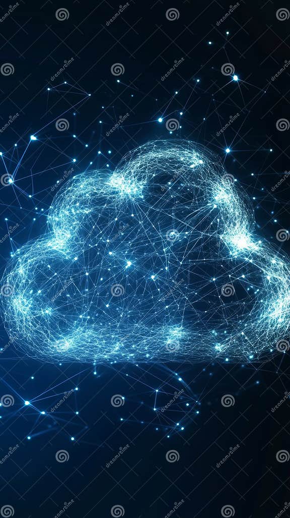Abstract Data Cloud Network Concept with Connections and Empty Space ...