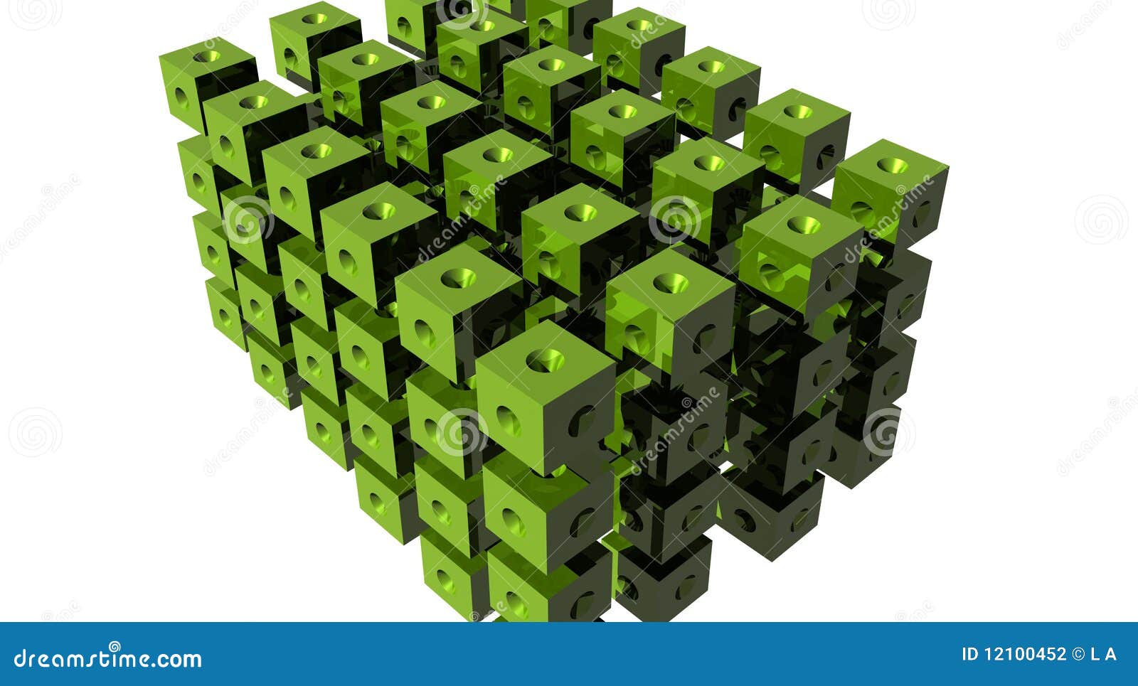 Abstract Data Cubes stock illustration. Illustration of protection ...