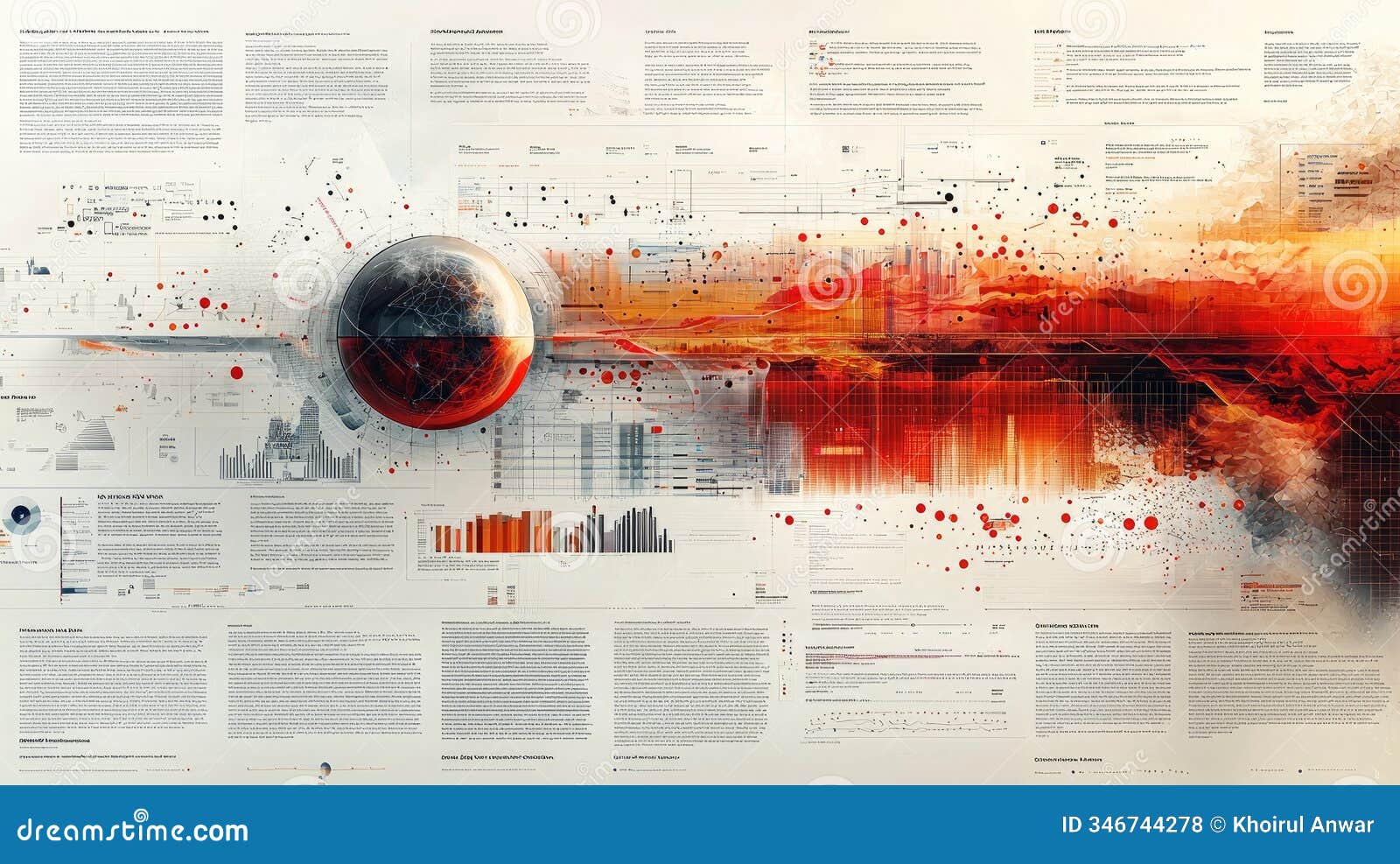 Abstract Data and Digital Illustration Concept Stock Illustration ...