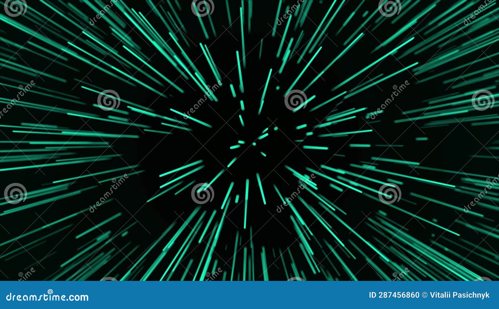 Abstract Data Flow Space. Light Rays. Explosion Effect. Sci-fi Motion ...