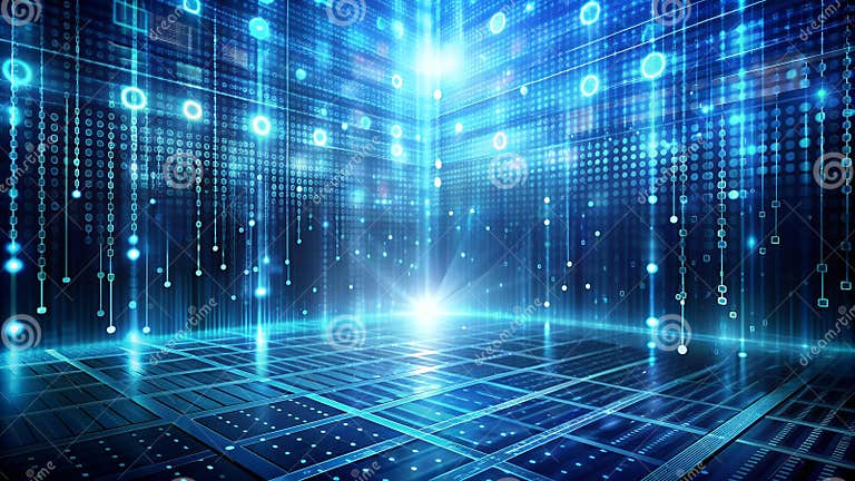 Abstract Data Flow A Symphony Of Binary Code Generative Ai Stock Illustration Illustration Of