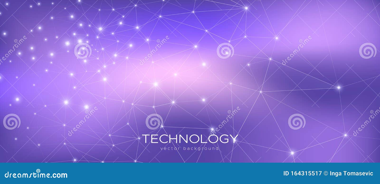 Abstract Data Flow. Violet Science Visualization Stock Vector ...