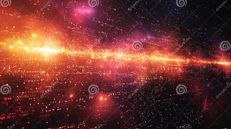 Abstract Data Flows with Algorithms Stock Image - Image of process ...