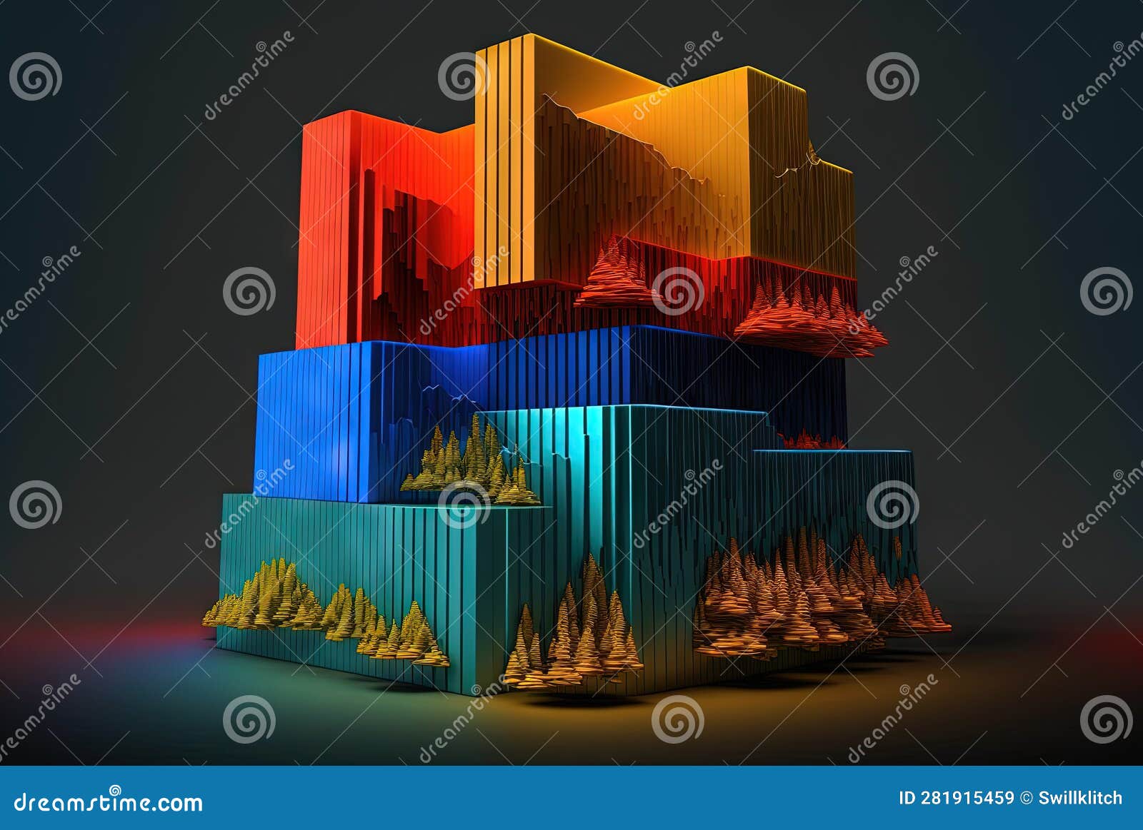 Abstract Data Graph Concept with Data Clusters and Particles. Digital ...