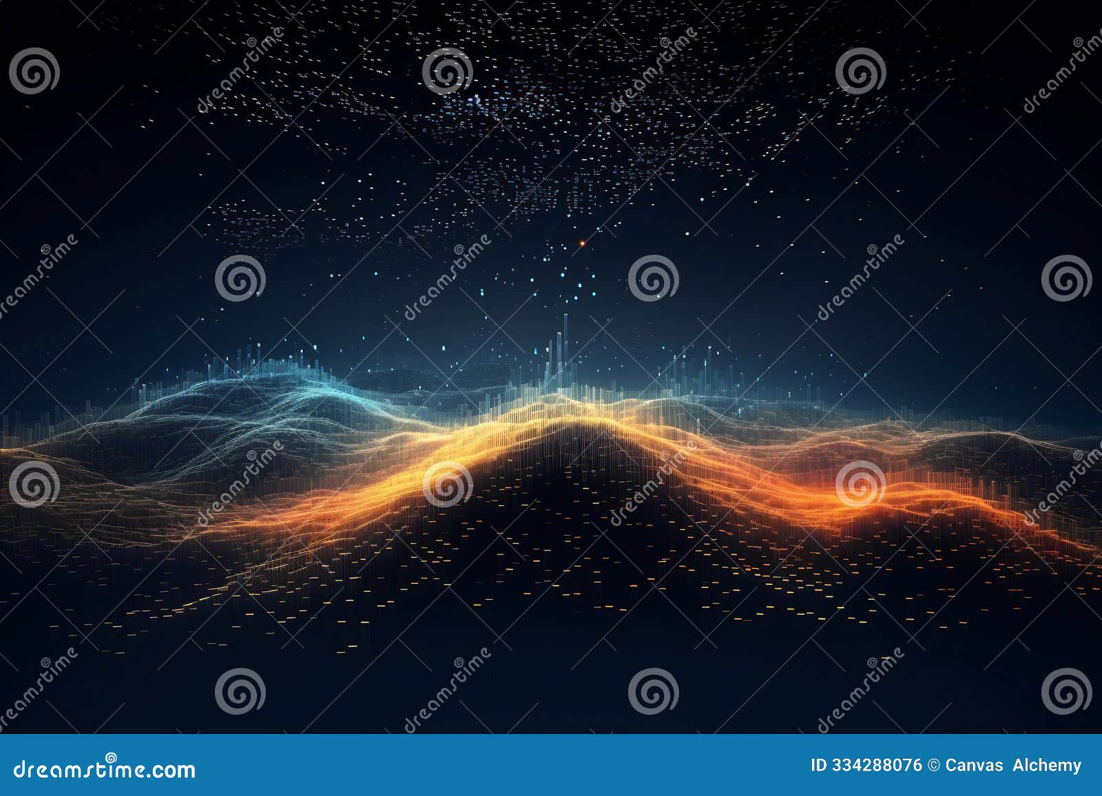 Abstract Data Pulse stock photo. Image of dynamic, visualization ...