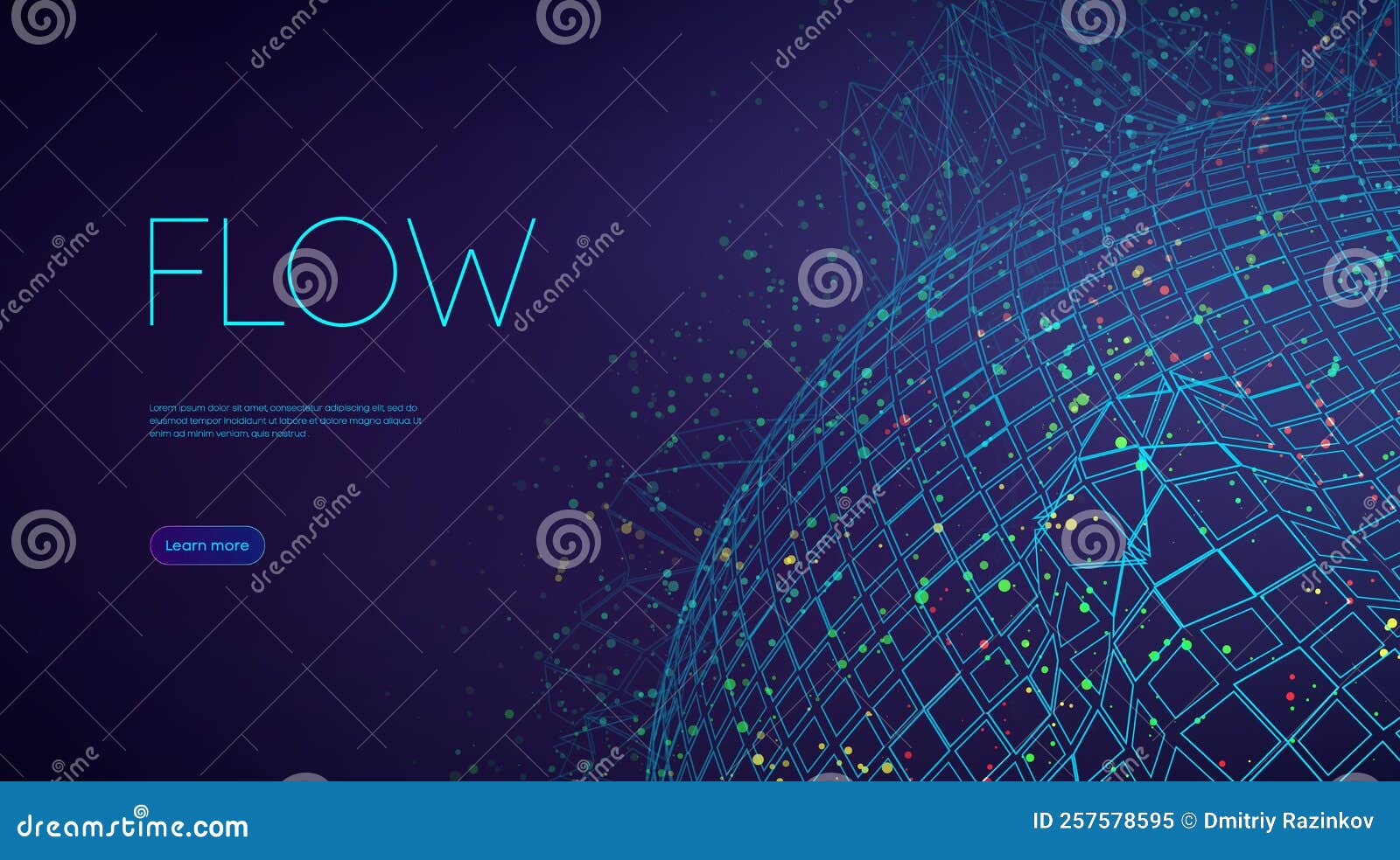 Abstract Data Science Concept. Explosion Sound Wave Sphere Background ...