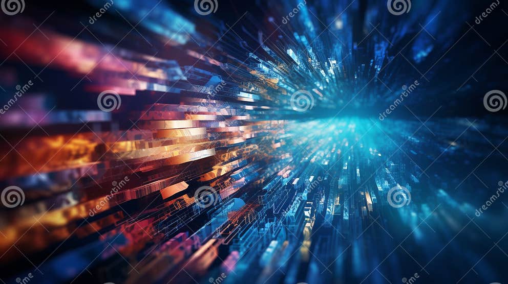 Abstract Data Stream in Cyberspace, Concept of Digital Information Flow ...