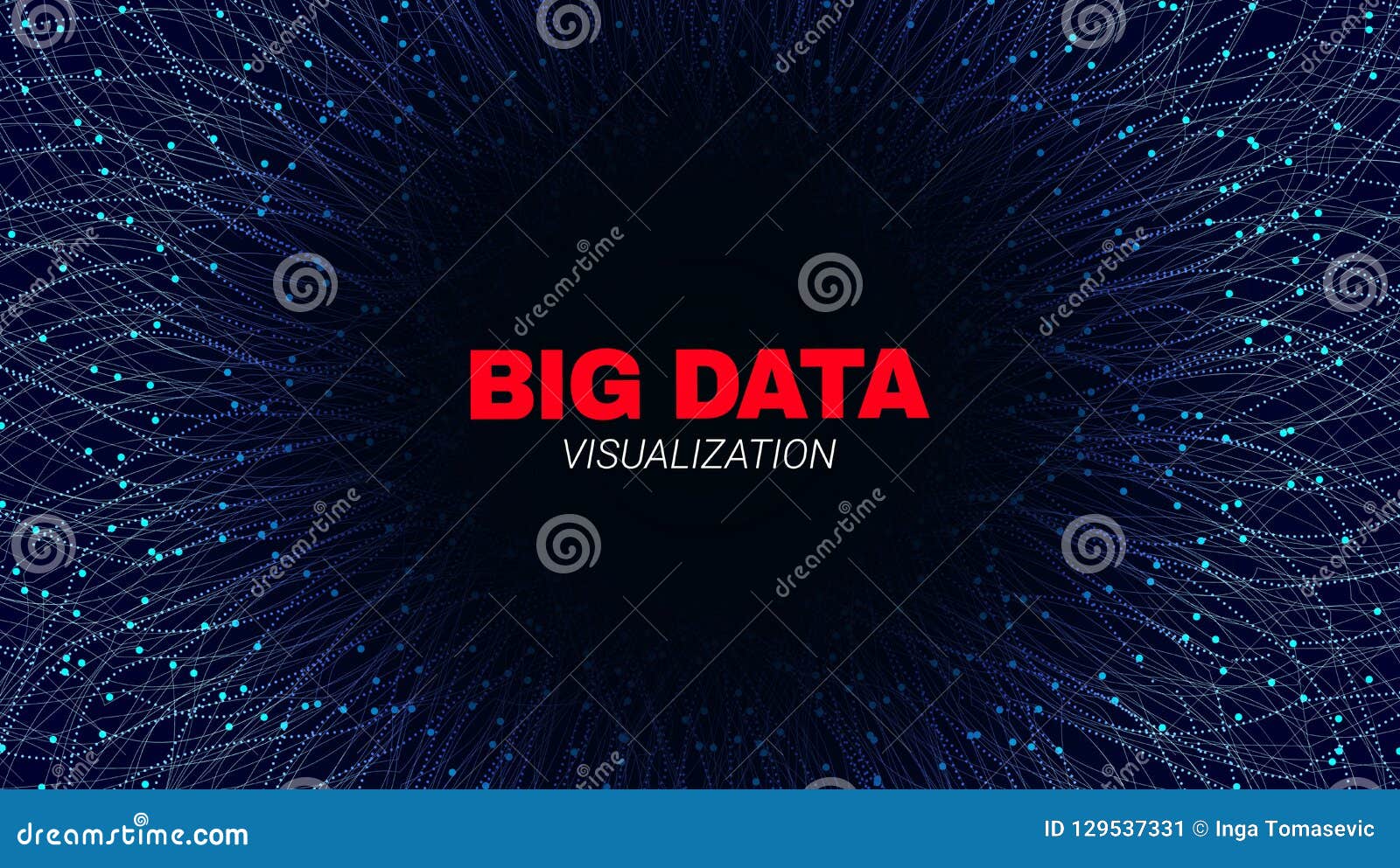 Abstract Data Stream Vector Poster. Stock Vector - Illustration of ...